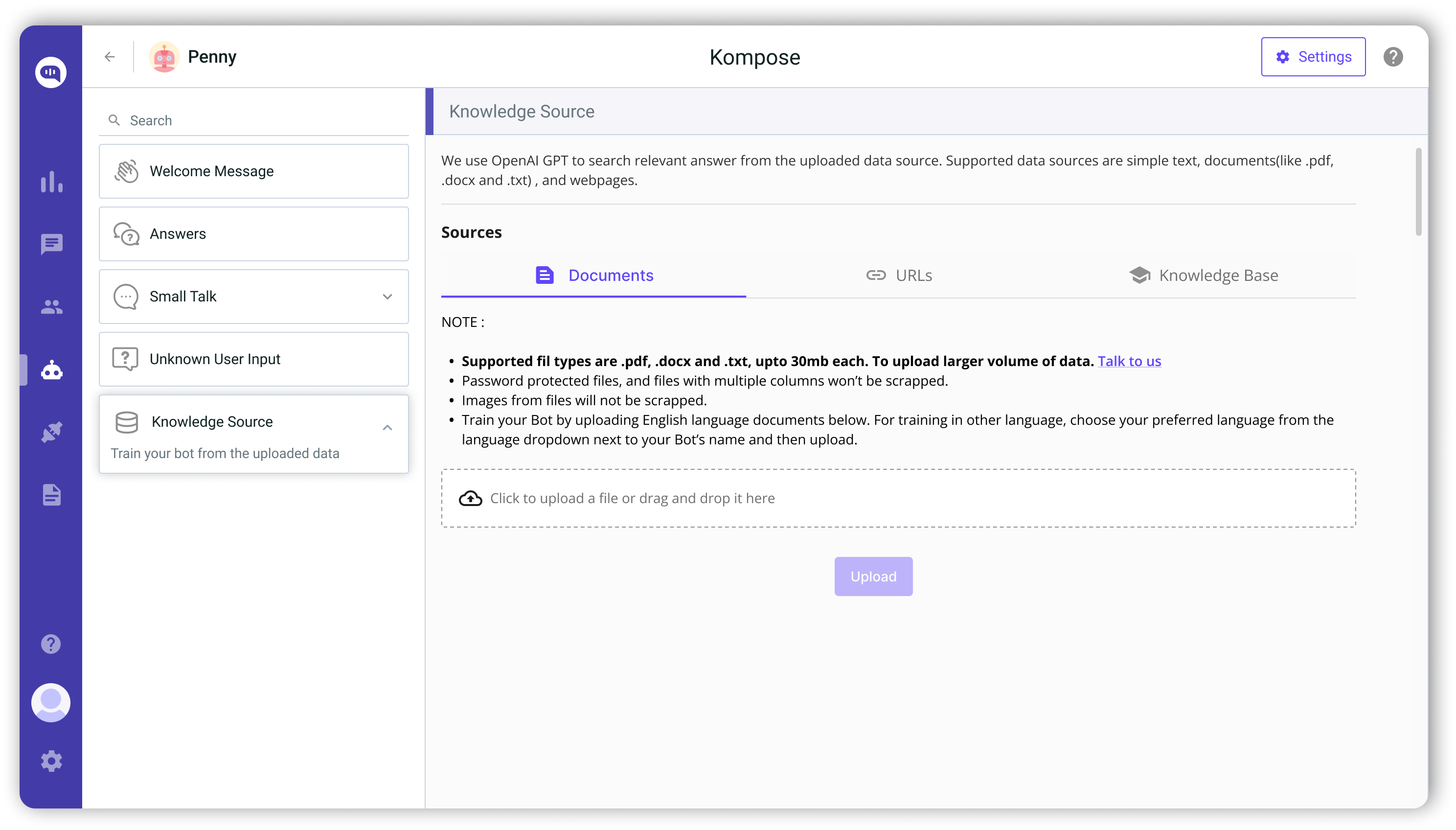 No-code AI powered chatbot builder | Kompose by Kommunicate
