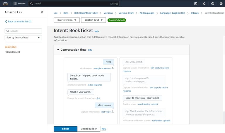 A Step-by-Step Guide to Build Amazon Lex Chatbot - Tutorial
