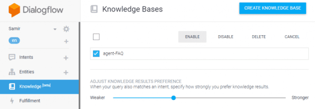 Create FAQ Chatbot Using Dialogflow Knowledge Base Connector