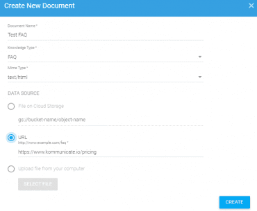 Create FAQ Chatbot Using Dialogflow Knowledge Base Connector