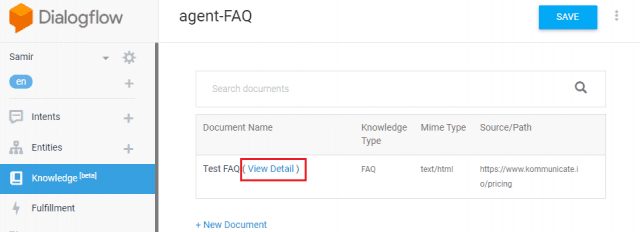 Create FAQ Chatbot Using Dialogflow Knowledge Base Connector