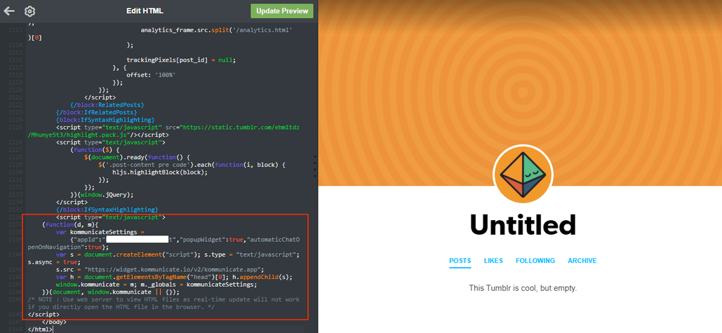 How to Add Live Chat to Your Tumblr Website - Kommunicate Blog