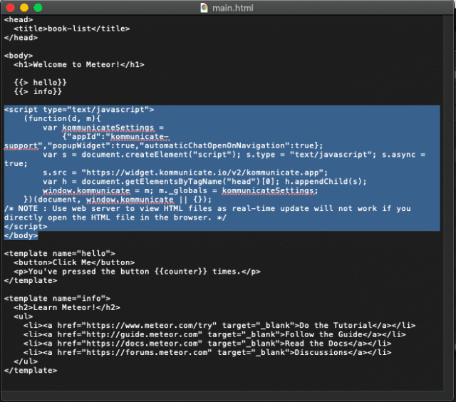 Meteor Live Chat: Integrate Live Chat Into The Meteor Website.