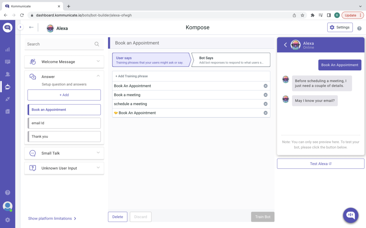 How to Create a Healthcare Chatbot Using NLP - Kommunicate