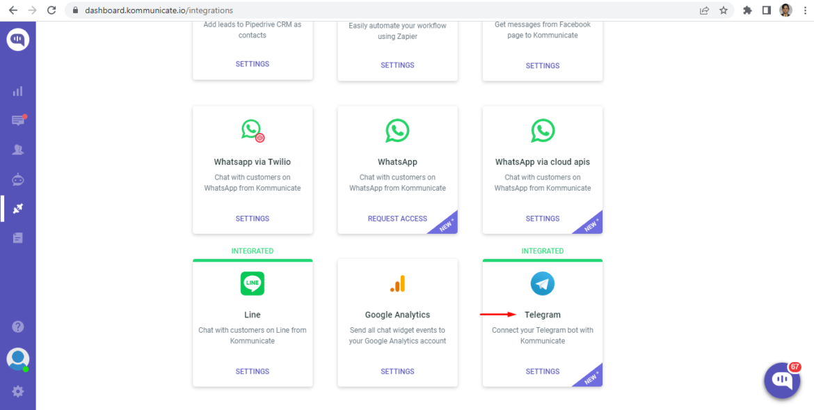 Integrate Dialogflow chatbot with Telegram | Kommunicate