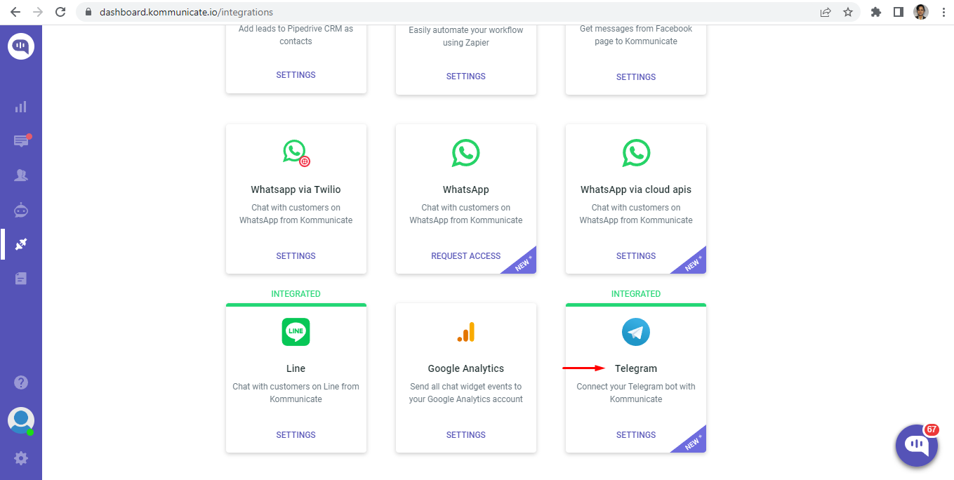 Integrate Dialogflow chatbot with Telegram | Kommunicate